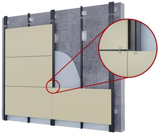The Visible Mechanical Fixing (Clip System) for Porcelain Tiles